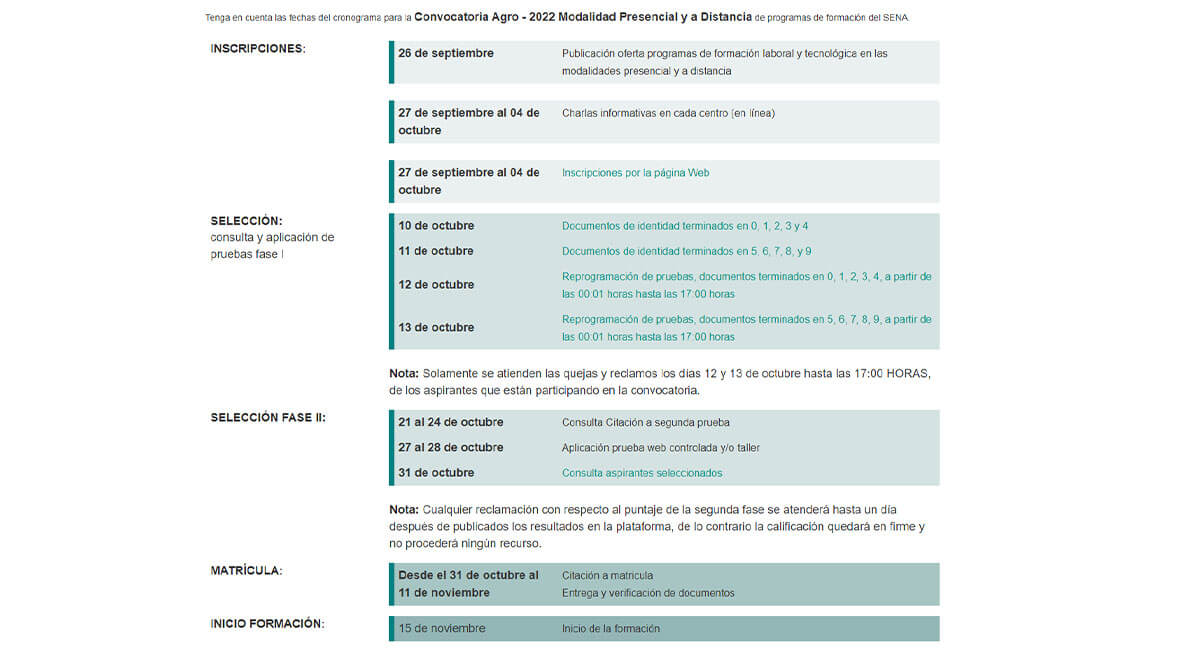 Inscripciones Sena 2023 - CONVOCATORIAS ABIERTAS