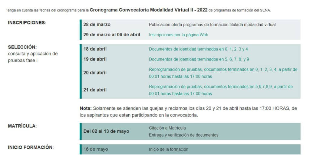 Inscripciones Sena 2023 - CONVOCATORIAS ABIERTAS