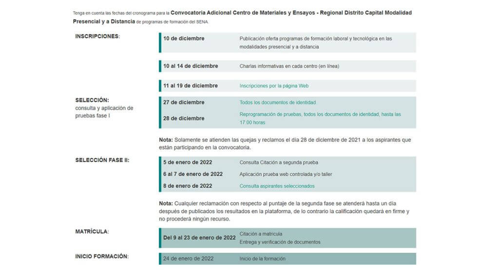 Inscripciones Sena 2023 - CONVOCATORIAS ABIERTAS