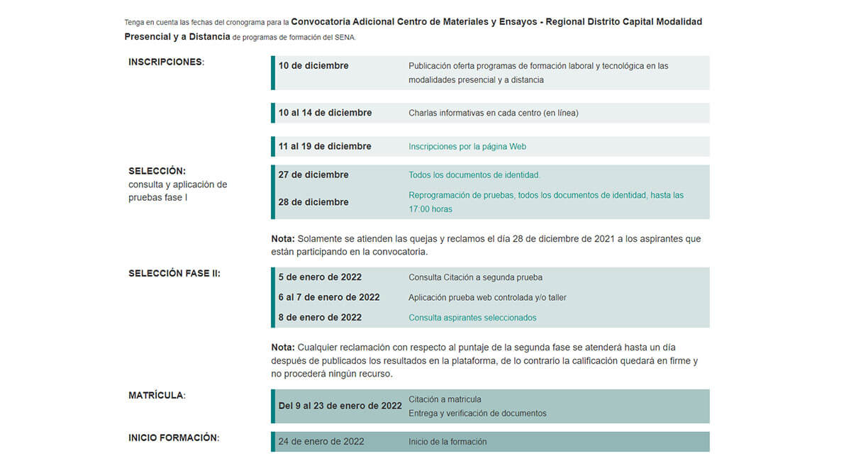 Inscripciones Sena 2023 - CONVOCATORIAS ABIERTAS