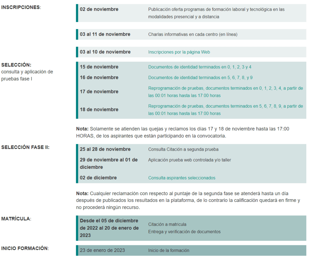 Inscripciones Sena 2024 - Cronograma y Convocatorias